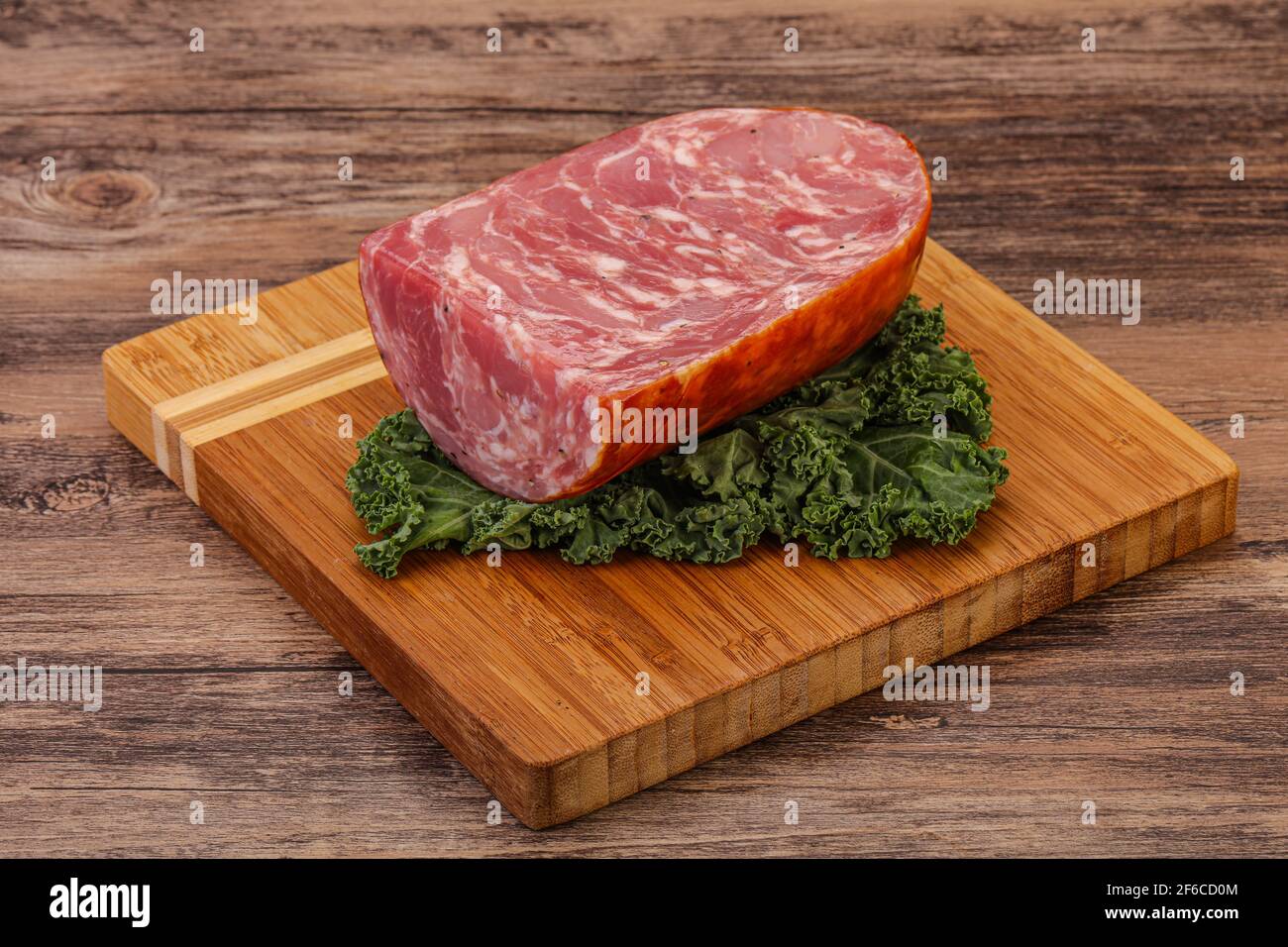 Tasty Beef ham piece over board Stock Photo - Alamy