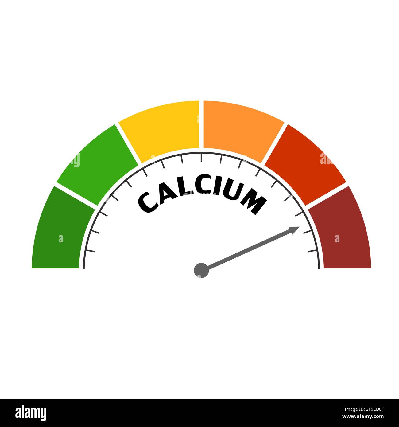 Gradient scale. Calcium level measuring device icon. Sign tachometer ...