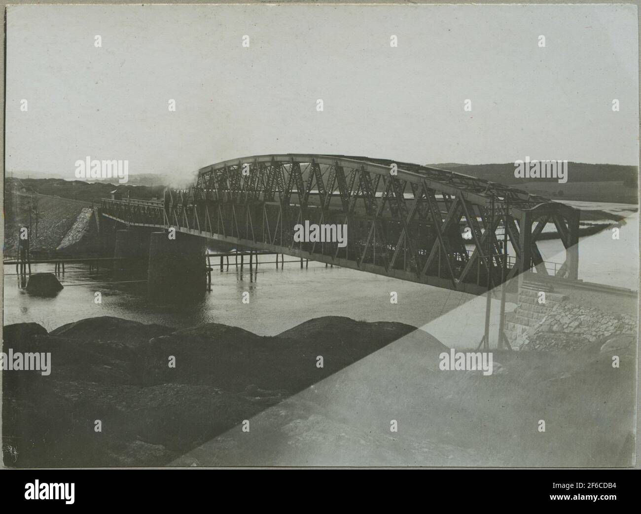 Bridge over Nordre river Stock Photo - Alamy