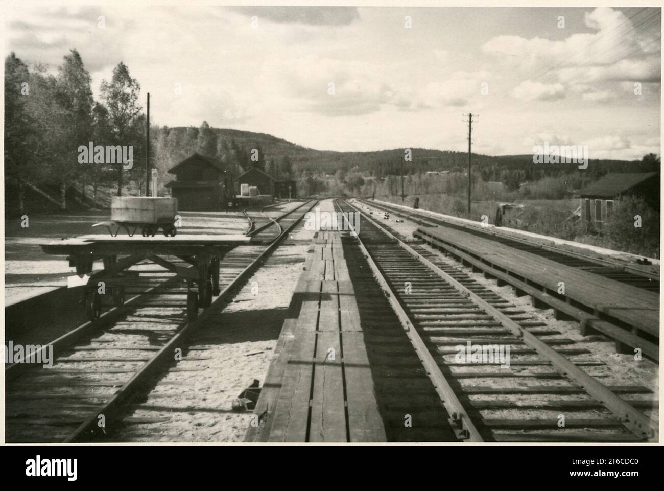 The railroad at Simeå Station Stock Photo - Alamy