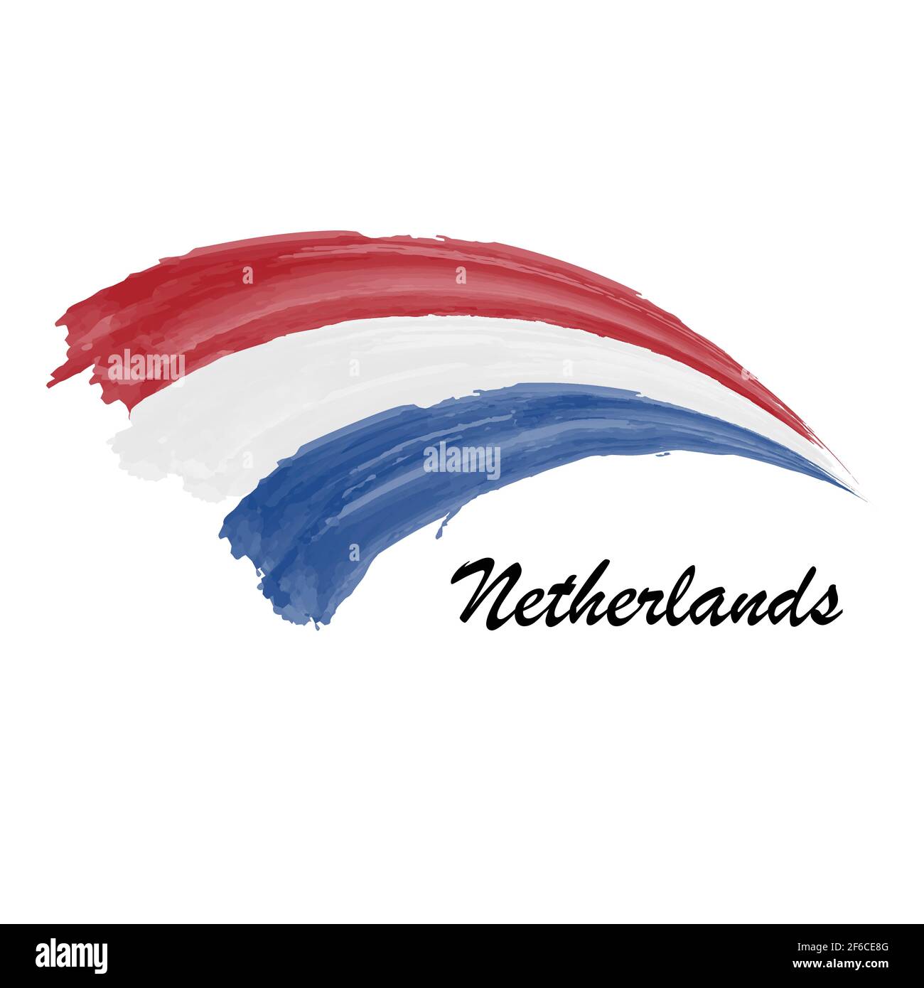 Watercolor illustration netherlands flag hi-res stock photography and ...