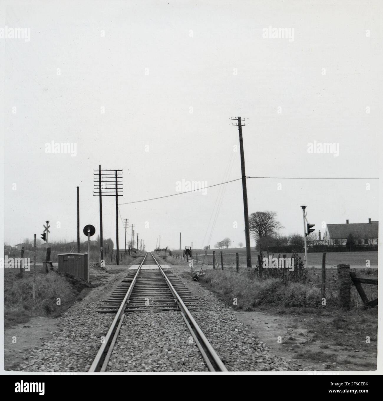 Railway transition at Simrisvägen outside Simrishamn, on the route ...