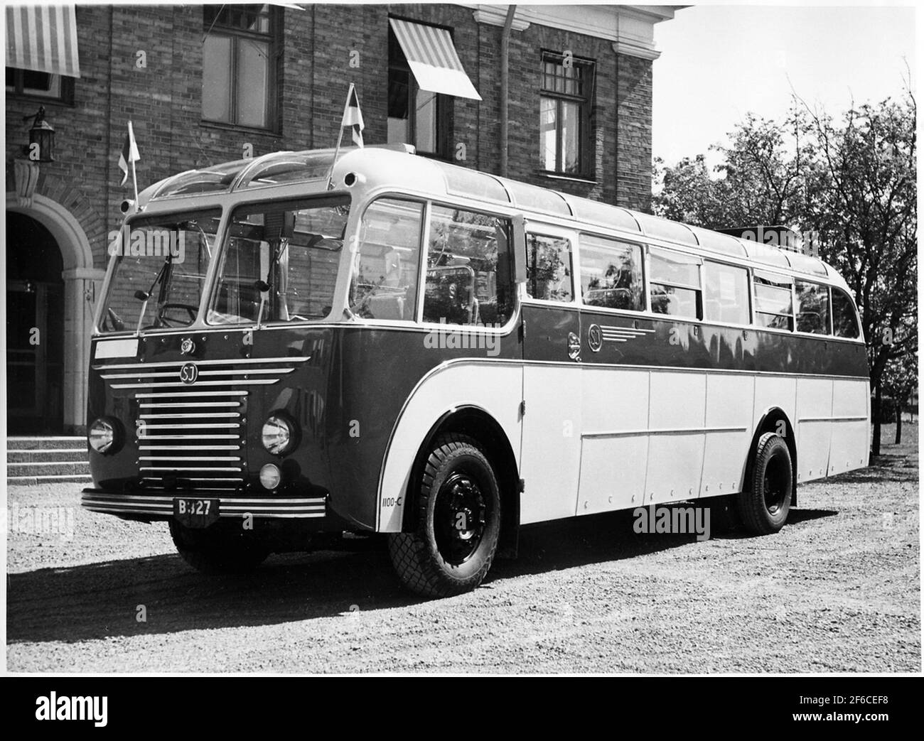The state's railways, SJ bus 1100-c Stock Photo - Alamy