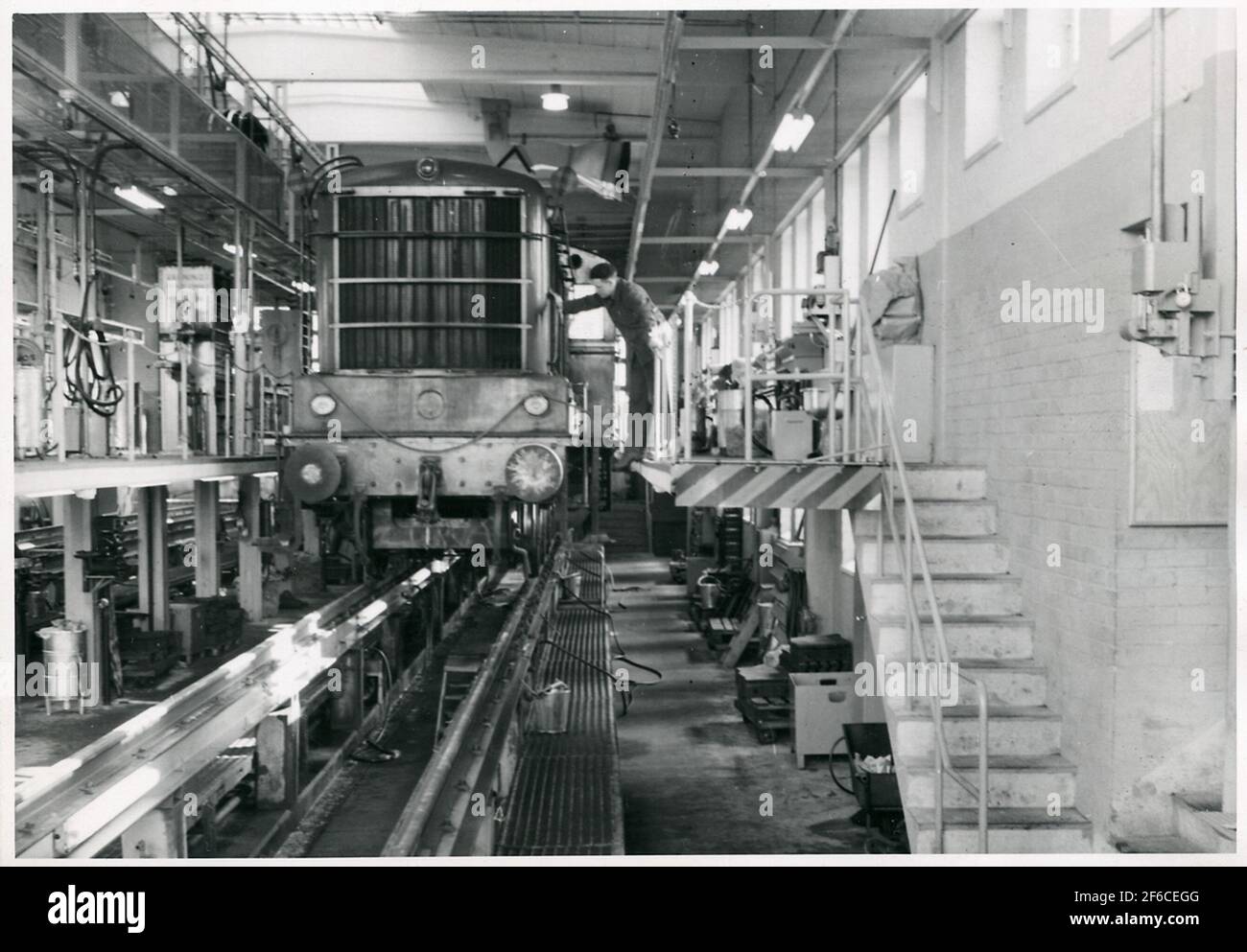 Maintenance hall at Sävenäs Stock Photo - Alamy