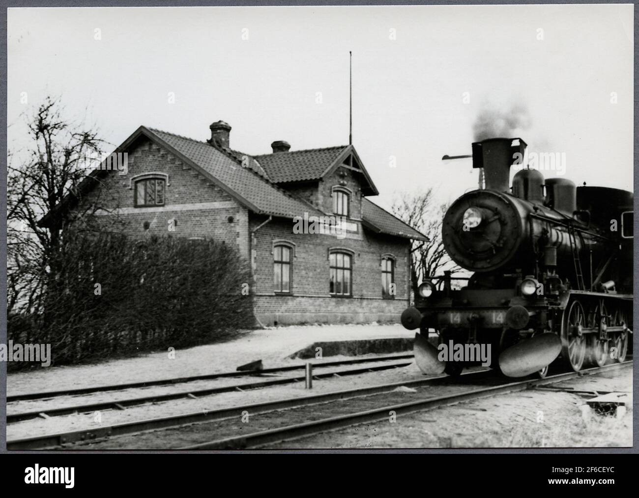 Hammarslund Station. Kristianstad-Hässleholm's railways, ChJ Lok 14 ...