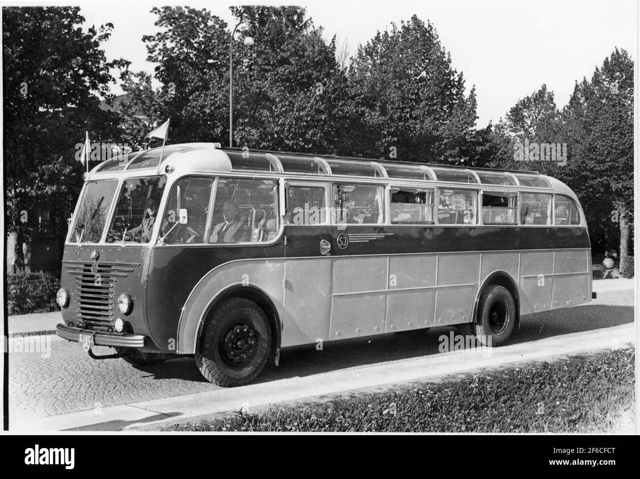 The state's railways, SJ bus Stock Photo - Alamy