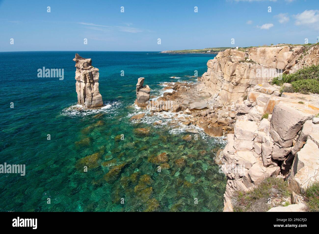 Le Colonne stacks, Carloforte, St Pietro Island, Carbonia - Iglesias ...