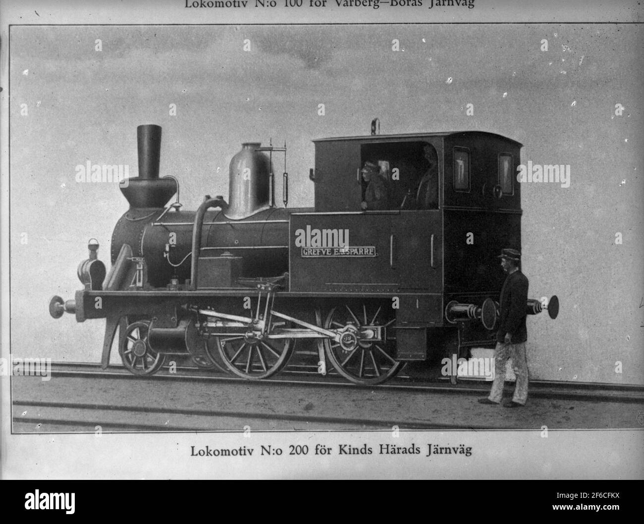 Delivery photo. Kinds Railway, KHDJ Lok 2 "Count E.J. Sparre Stock ...