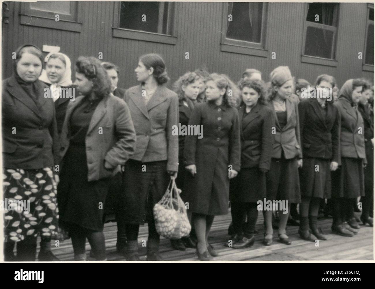 First train with Russian prisoners on the line between Narvik and ...