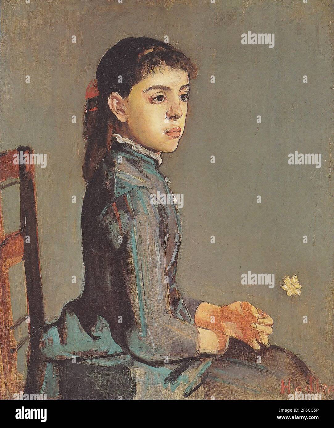 Ferdinand Hodler- Portrait Louise Delphine Duchosal 1885 Stock Photo ...