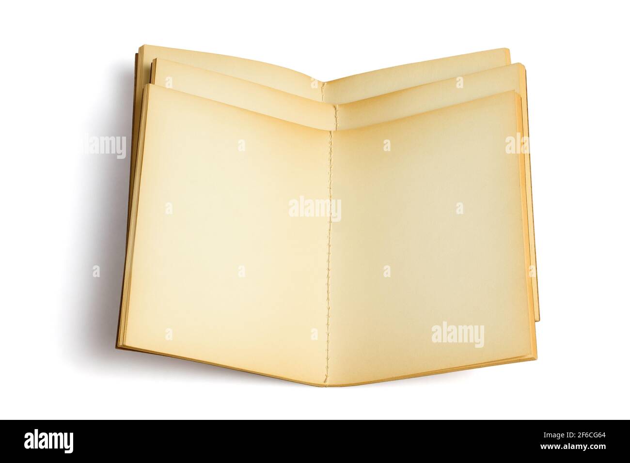 Three Old Open Note Books on White Background Stock Photo - Alamy