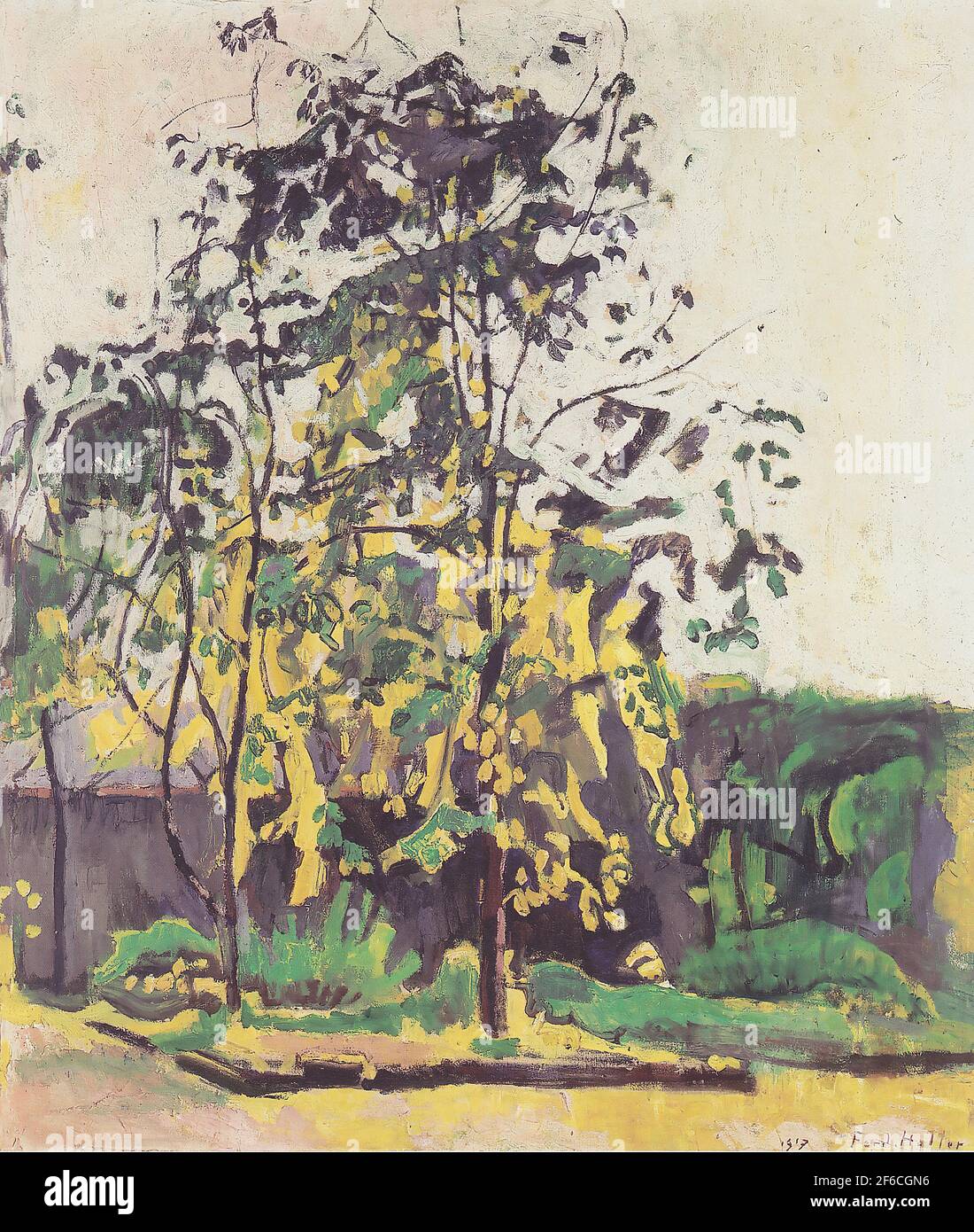 Ferdinand Hodler- Tree Workshop Garden 1917 Stock Photo - Alamy