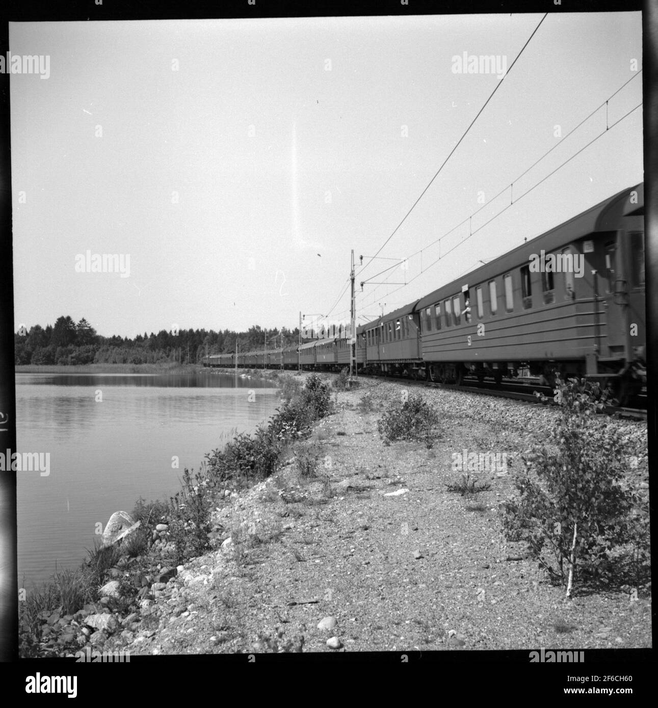 Person train at sea Stock Photo - Alamy