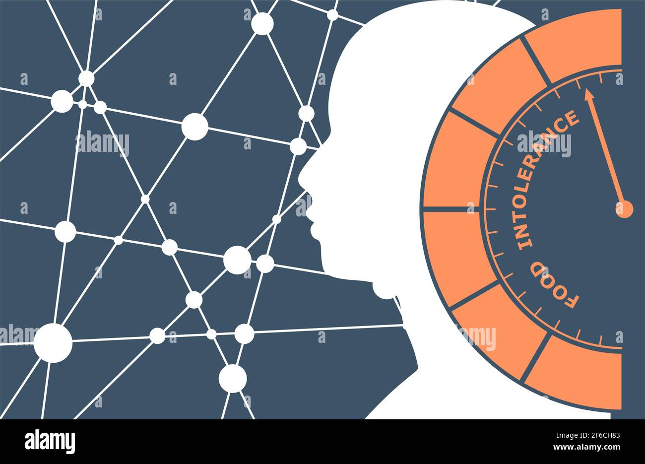 Food intolerance measuring device icon. Sign tachometer, speedometer ...