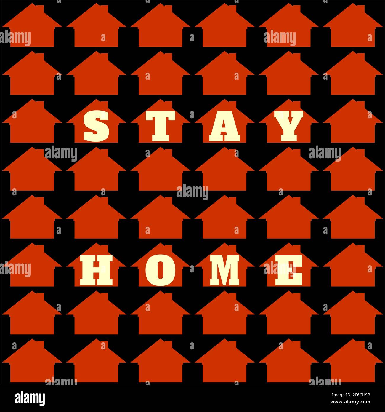 Stay home message. Staying at home with self quarantine to help slow ...