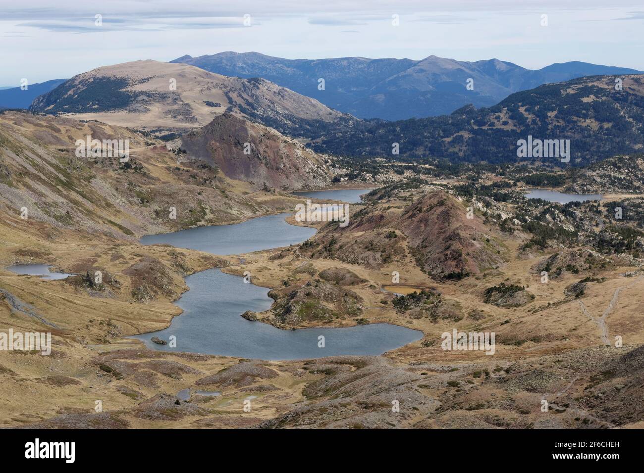 Landscapes viewed from Carlit Peak - Eastern Pyrenees, France Stock ...