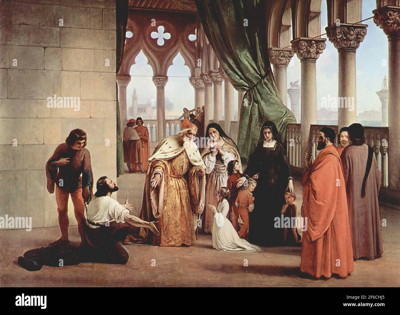 Francesco Hayez - Two Foscari Francesco Foscari Doge Venice His Family ...