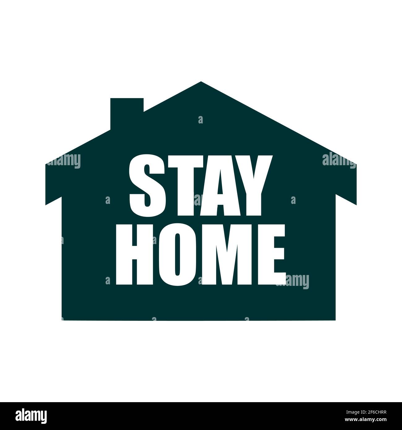 Stay home message. Staying at home with self quarantine to help slow ...