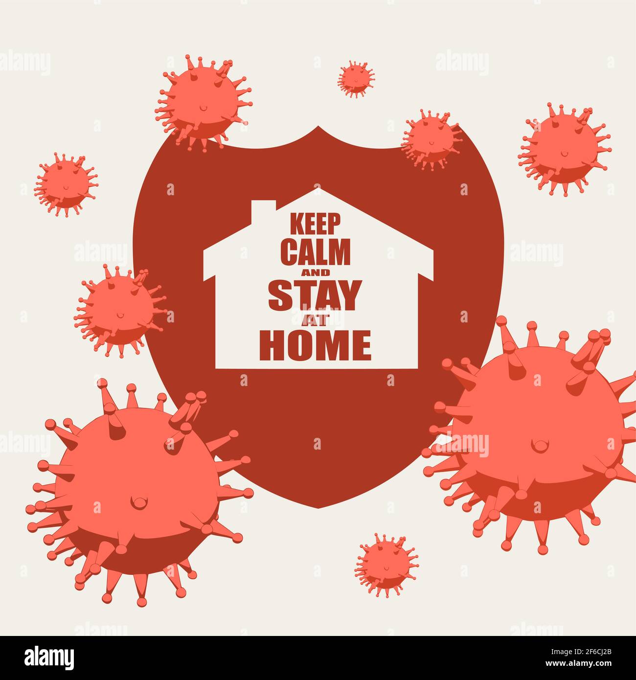Stay home message. Staying at home with self quarantine to help slow ...