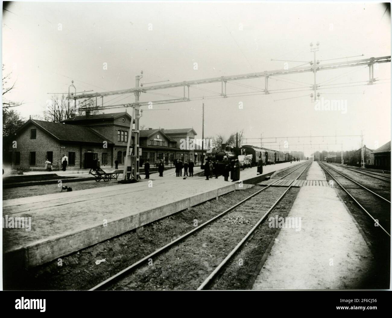 Herrljunga station opened in 1863. First, a small station house was ...
