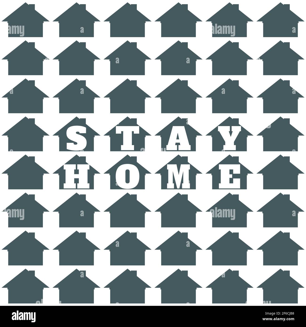 Stay home message. Staying at home with self quarantine to help slow ...
