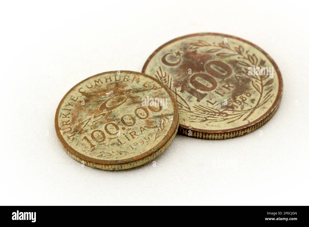 Old Turkish coin. Money collection Stock Photo - Alamy