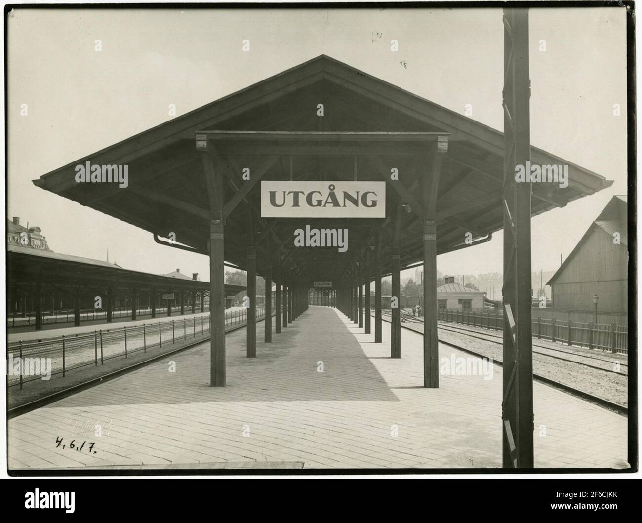 Stockholm Central platform fence over platform 5 completed Stock Photo ...