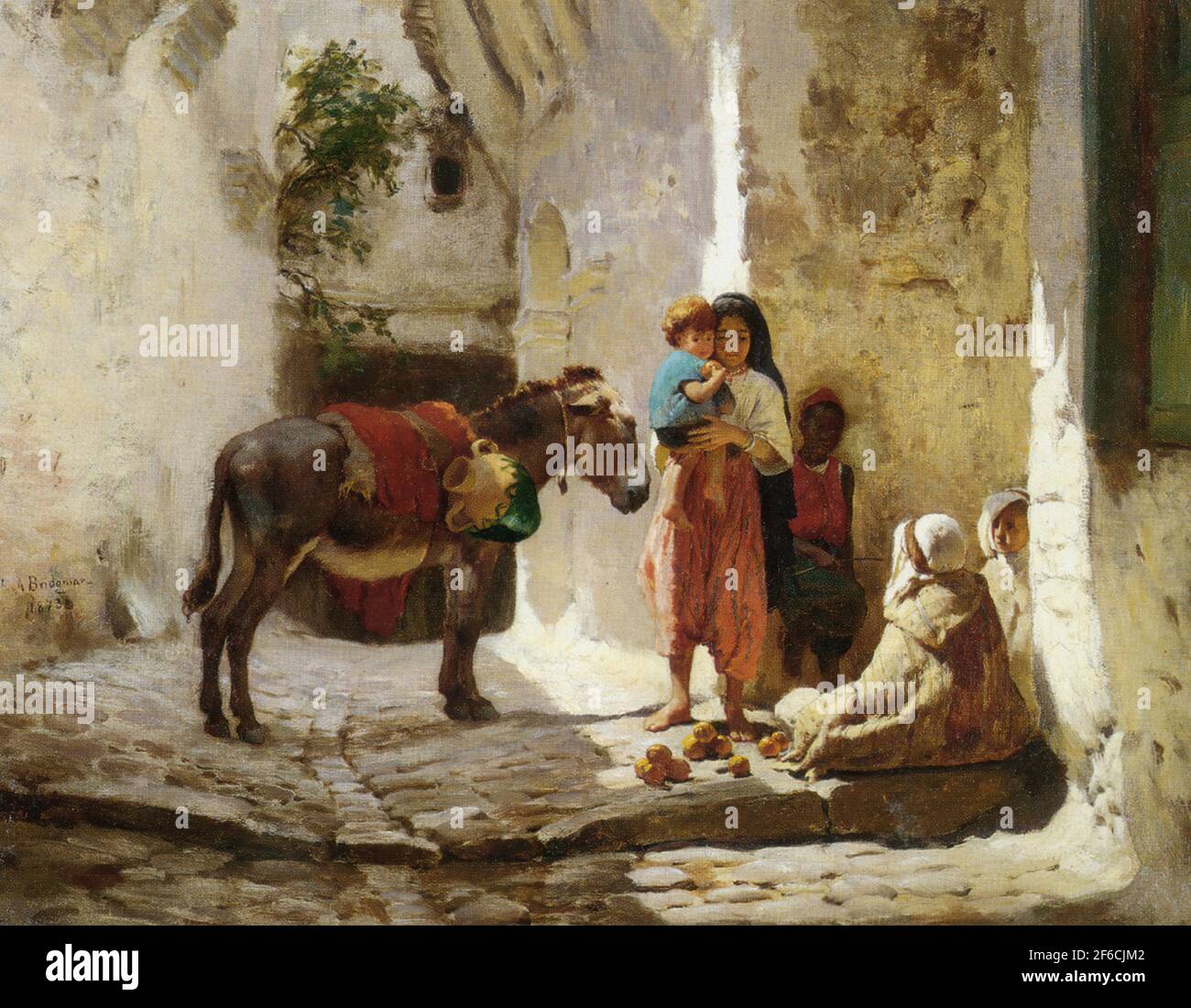 Frederick Arthur Bridgman - Orange Seller 1873 Stock Photo - Alamy