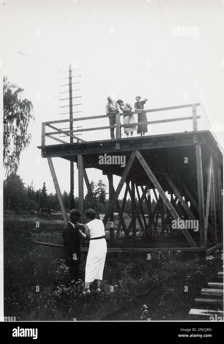 Portrait on the coal bridge from the left unknown, Siri Andersson and ...