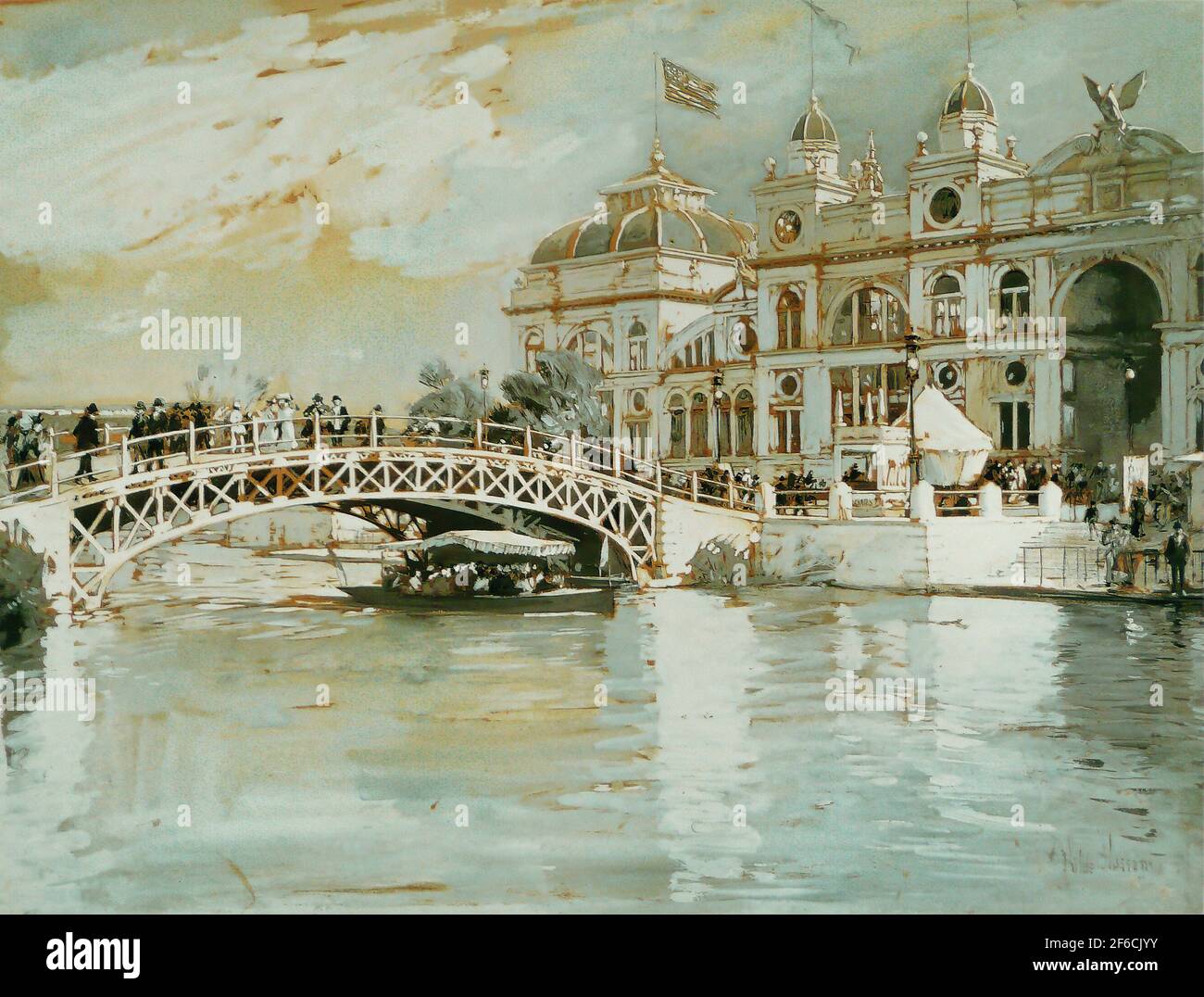 Frederick Childe Hassam- Columbian Exposition Chicago 1892 Stock Photo ...
