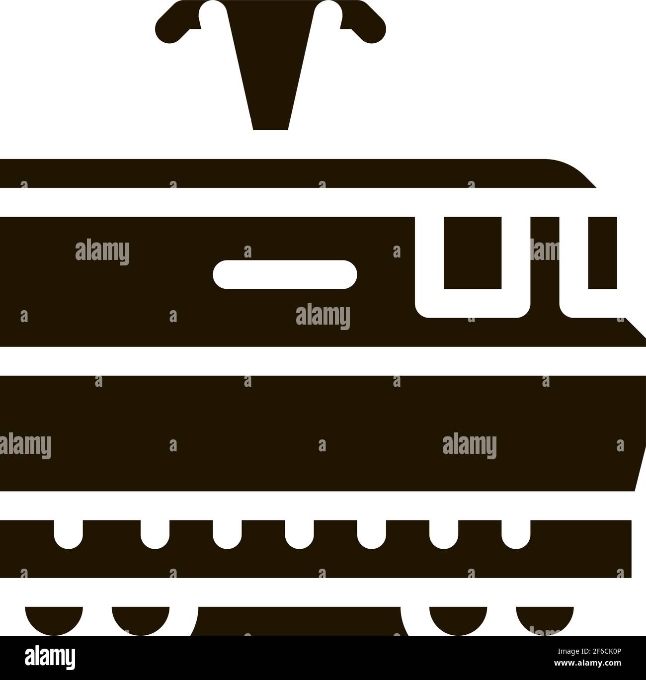 electric train icon Vector Glyph Illustration Stock Vector Image & Art ...