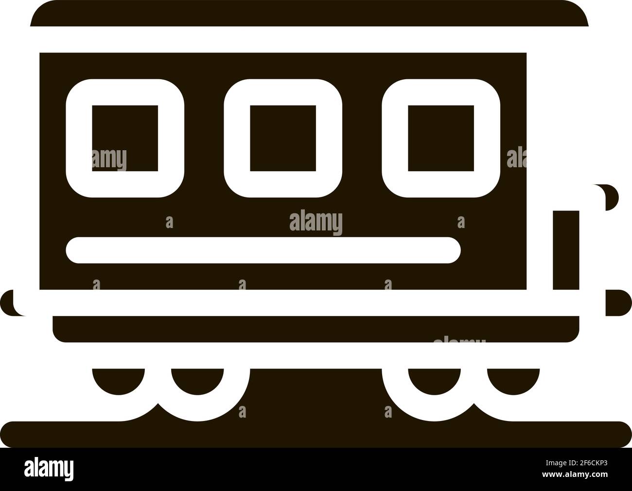 passenger railway carriage icon Vector Glyph Illustration Stock Vector ...
