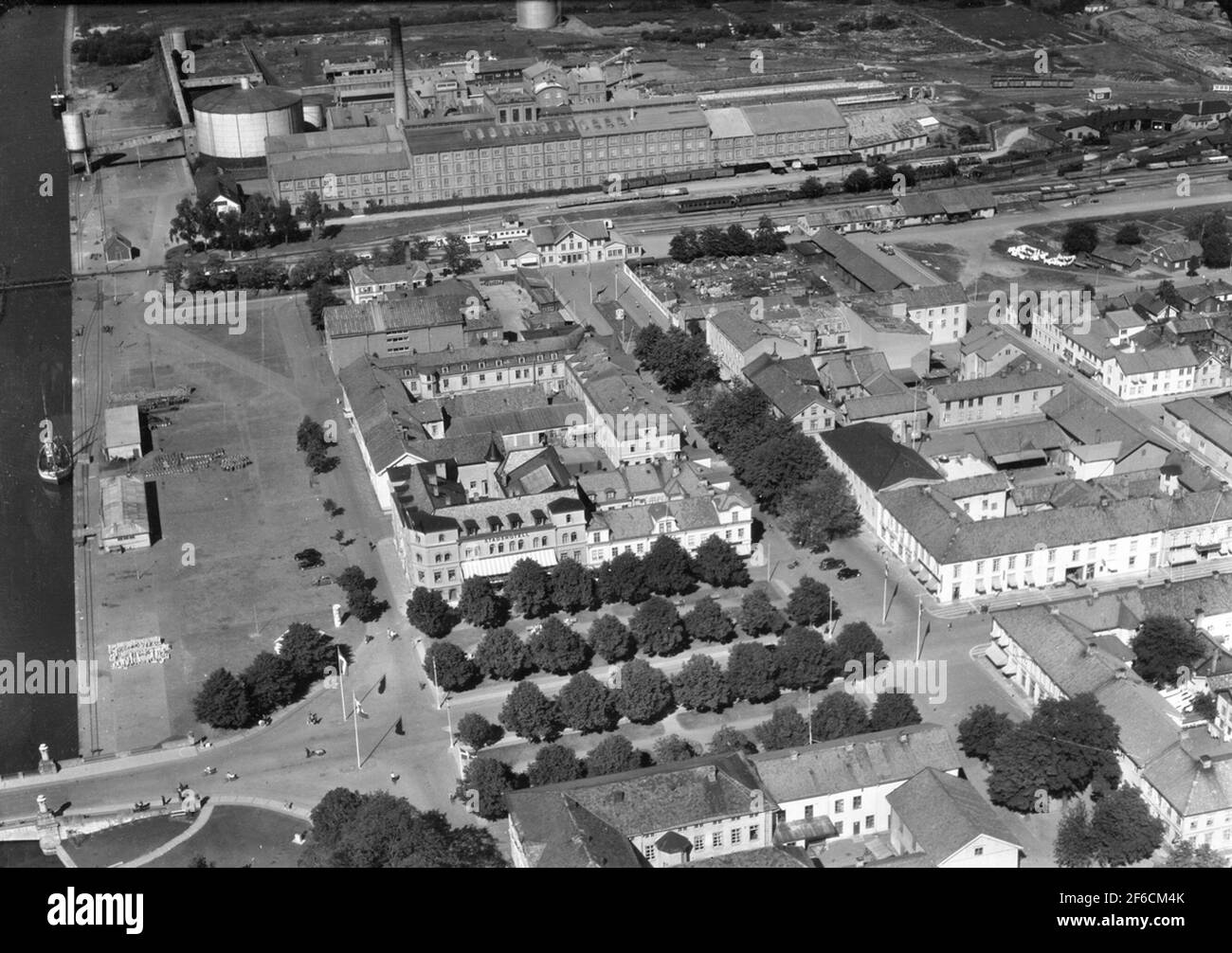Aerial view of station Stock Photo - Alamy