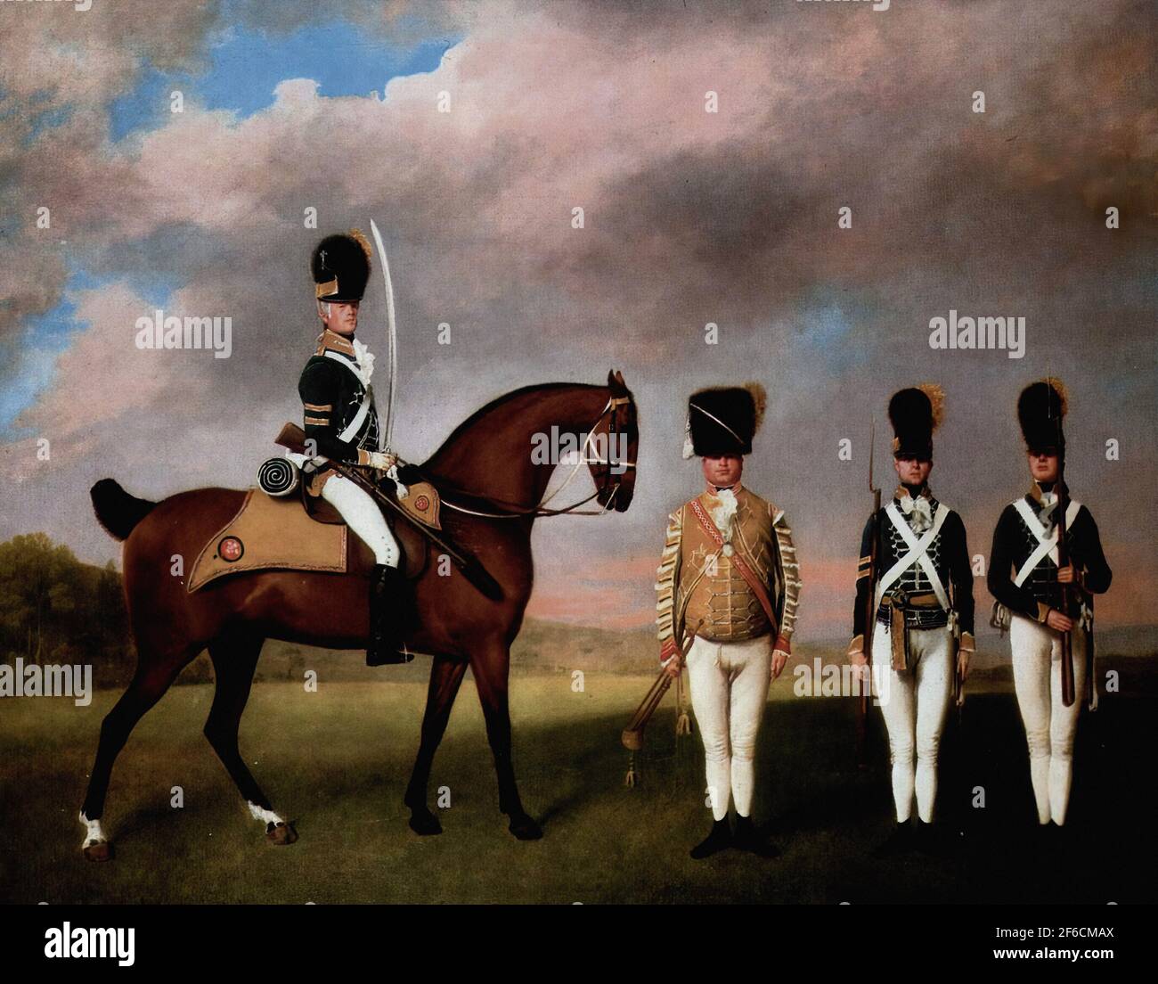 George Stubbs - Soldiers 10th Dragoon Regiment 1793 Stock Photo - Alamy