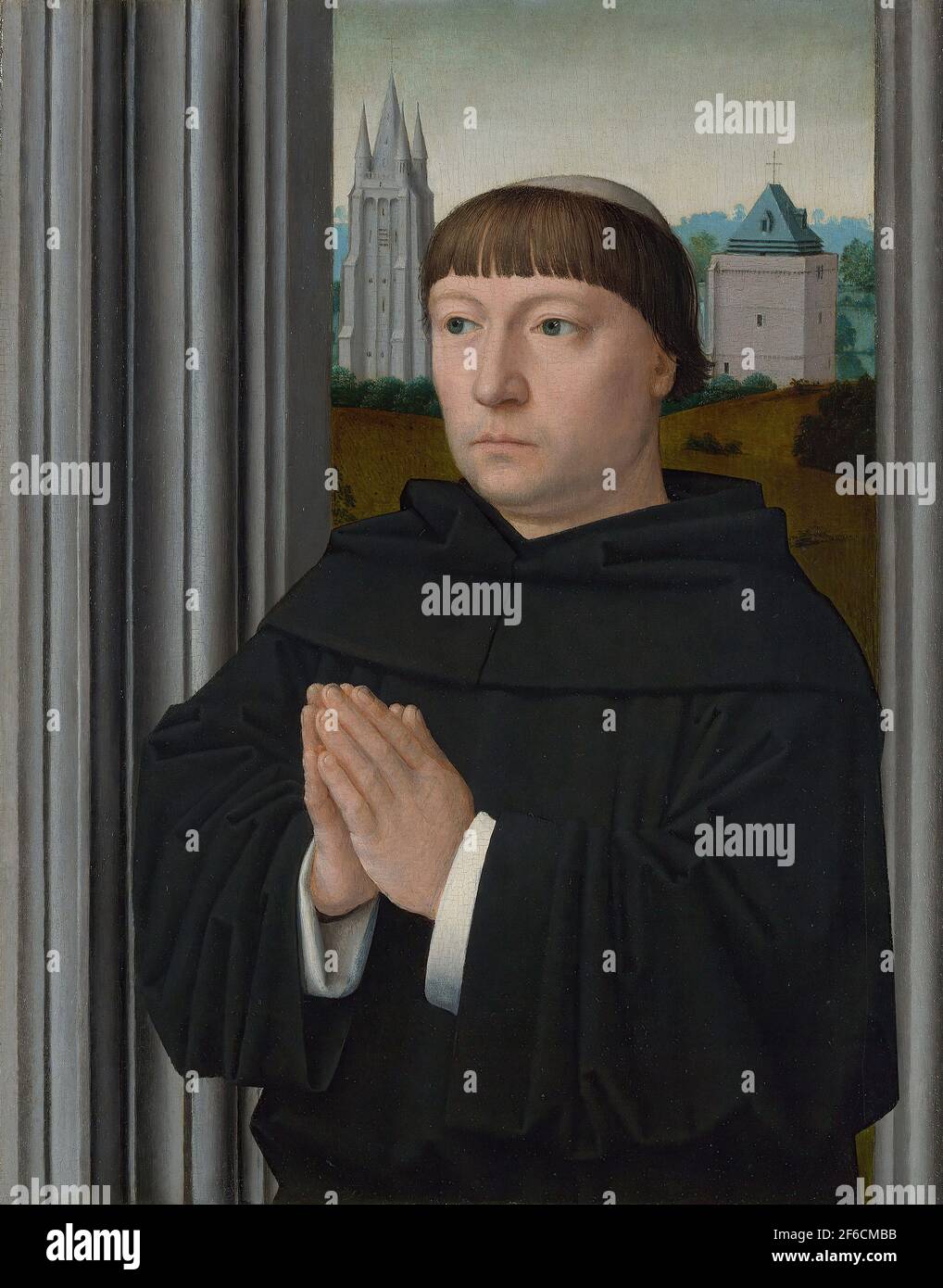 Gerard david- an Augustinian Friar Praying Stock Photo - Alamy