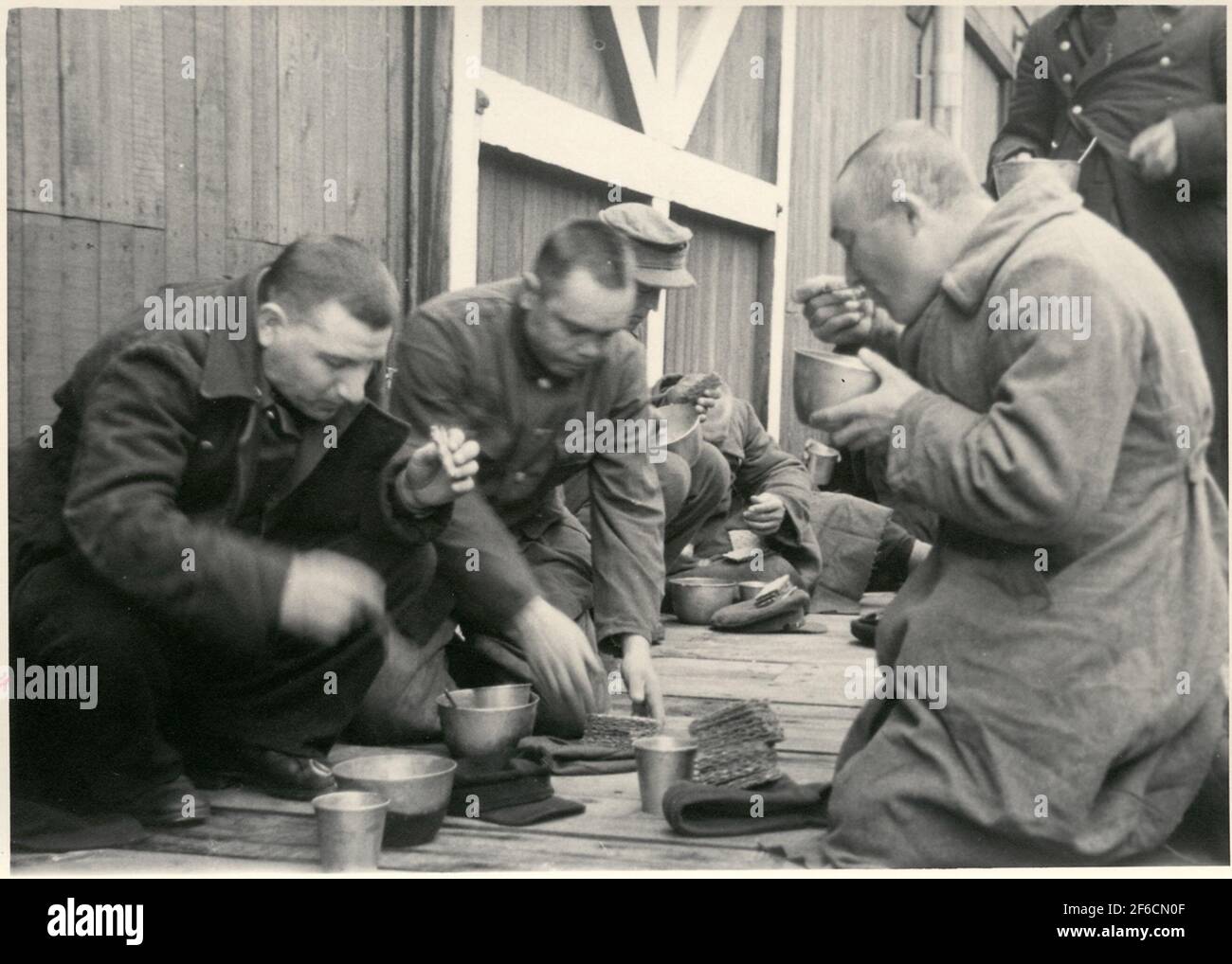 First train with Russian prisoners on the line between Narvik and ...