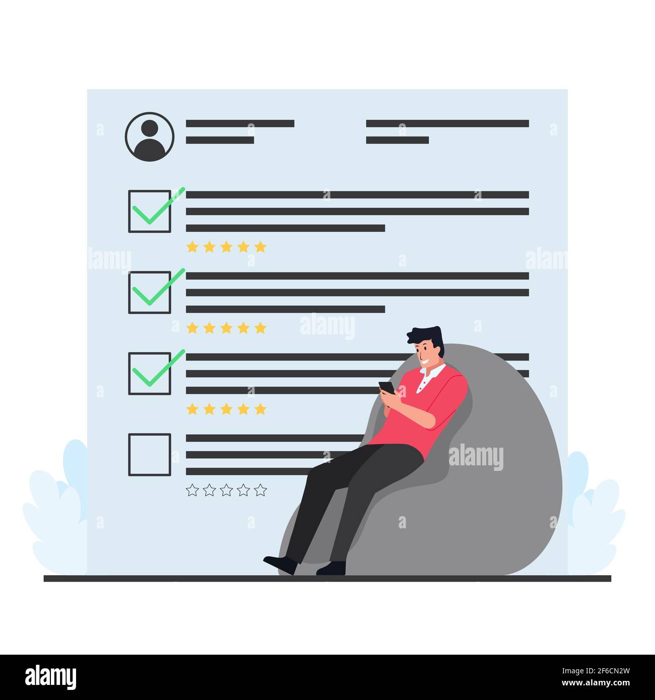 Online survey checklist hand Cut Out Stock Images & Pictures - Alamy