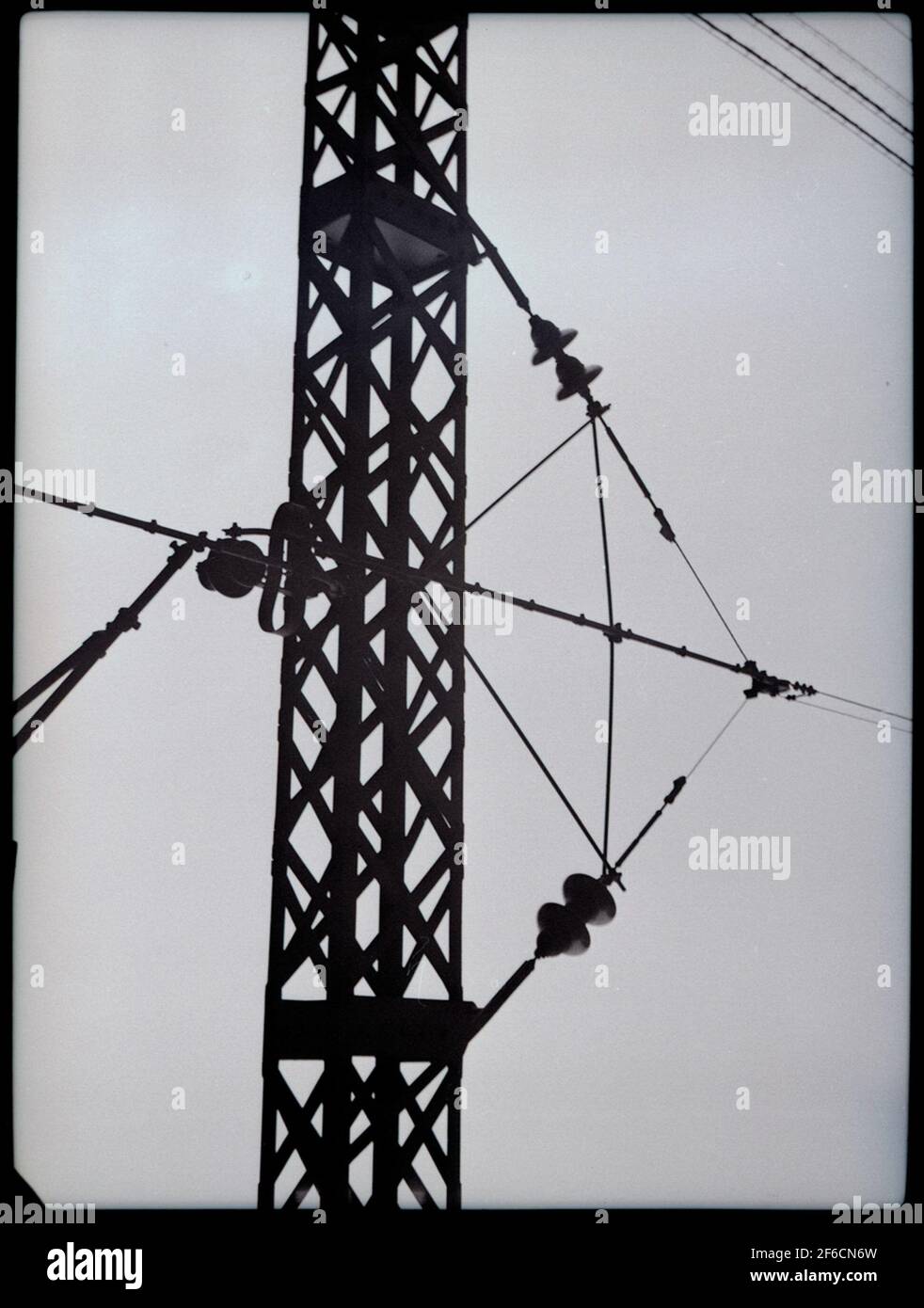 Detail, contact line post Stock Photo - Alamy