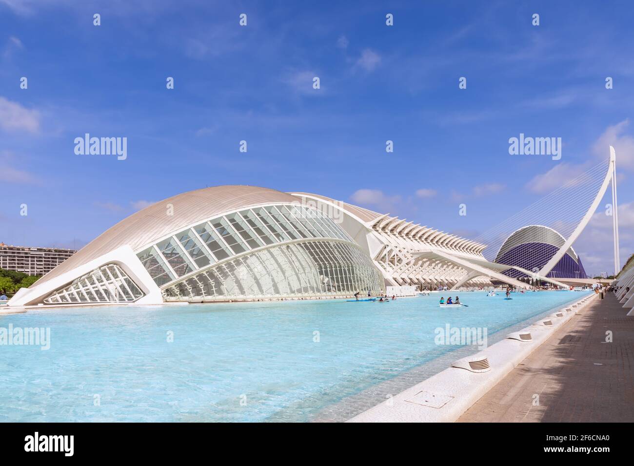 Valencia - Spain. June 24, 2019: Beautiful panoramic view of Hemisphere ...