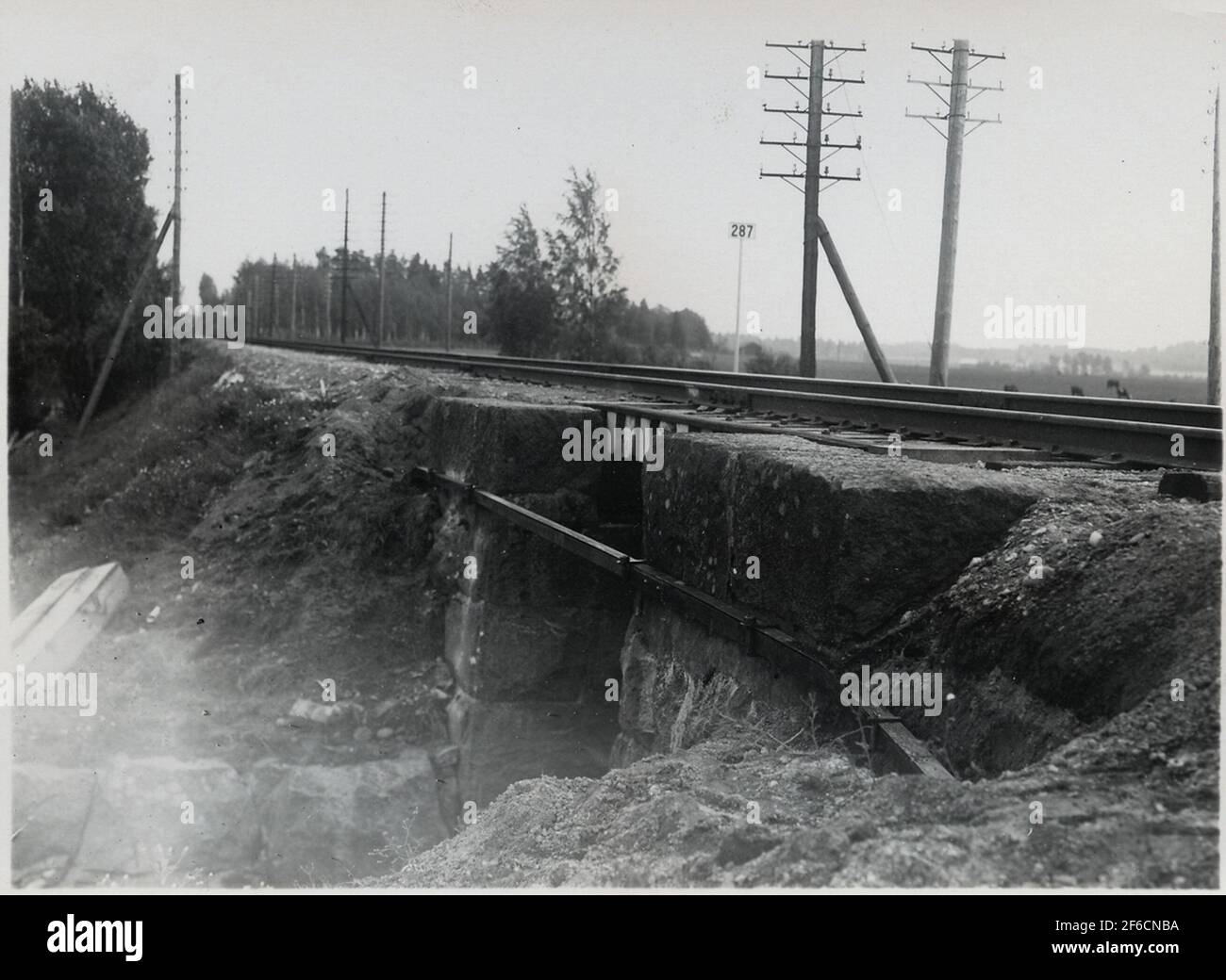 Culvert under the railroad Stock Photo - Alamy