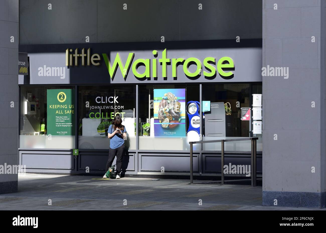 London, England, UK. Little Waitrose shop in Victoria Street Stock ...