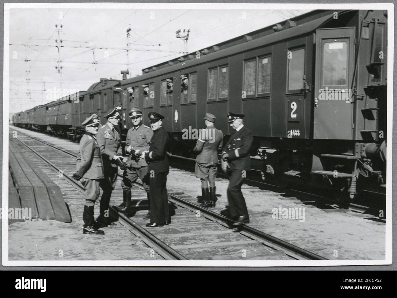 German Permittent train in Järvsö. The state's railways, SJ Bo3 1433 ...