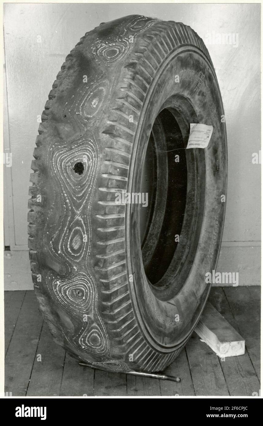 Bus tires with wear damage Stock Photo - Alamy
