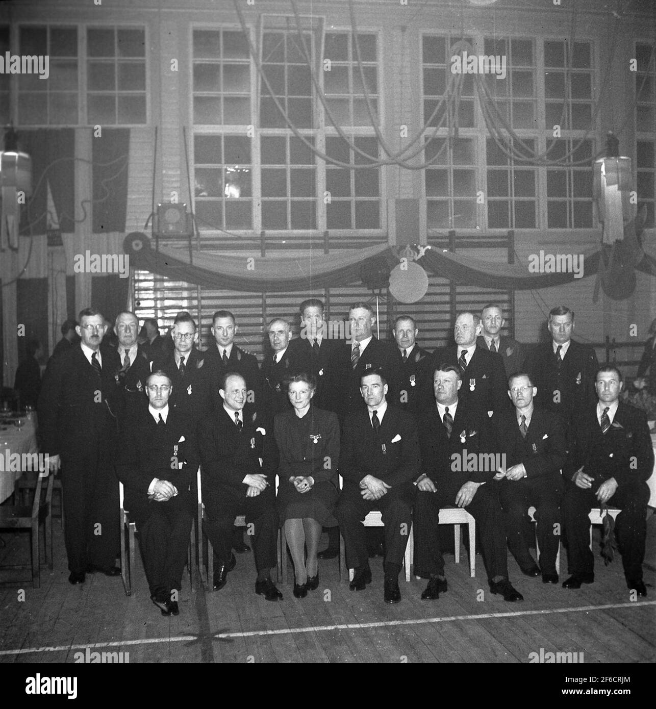 Group photo of SJ Employees who received medal. The photo taken in the ...