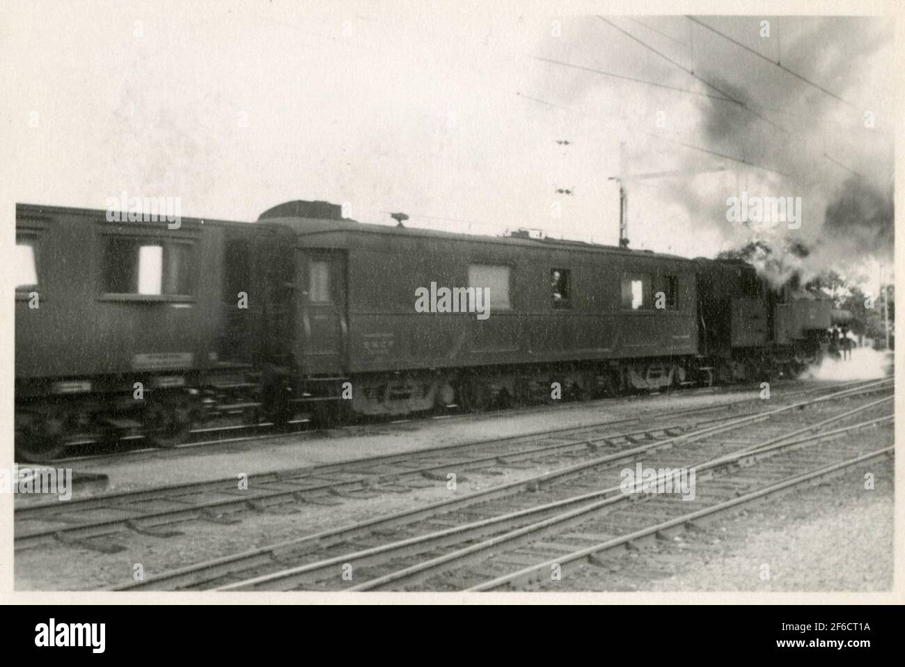 The state railways, SJ J with the French measuring car Mauzin and the ...