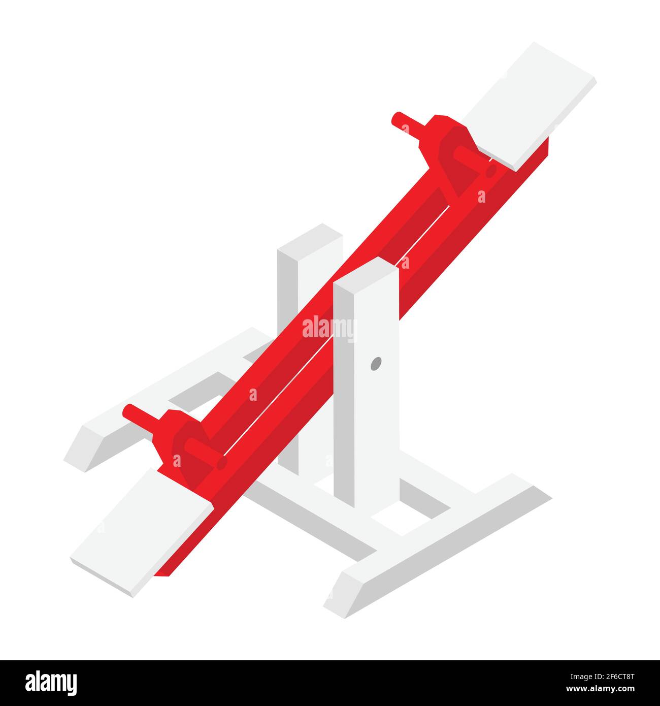 Seesaw isolated on white background isometric view. Playground game ...