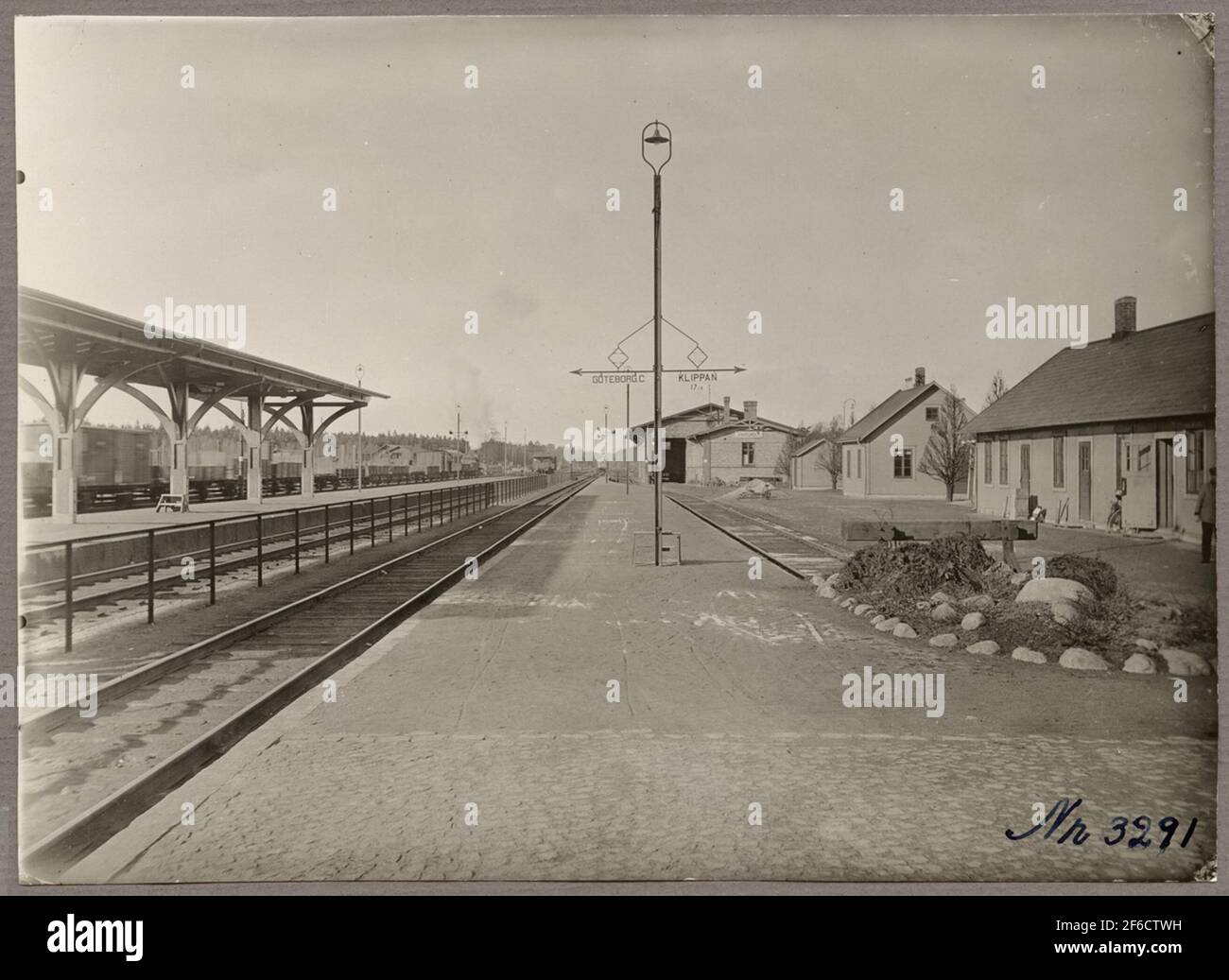 The station area in Ängelholm Stock Photo - Alamy