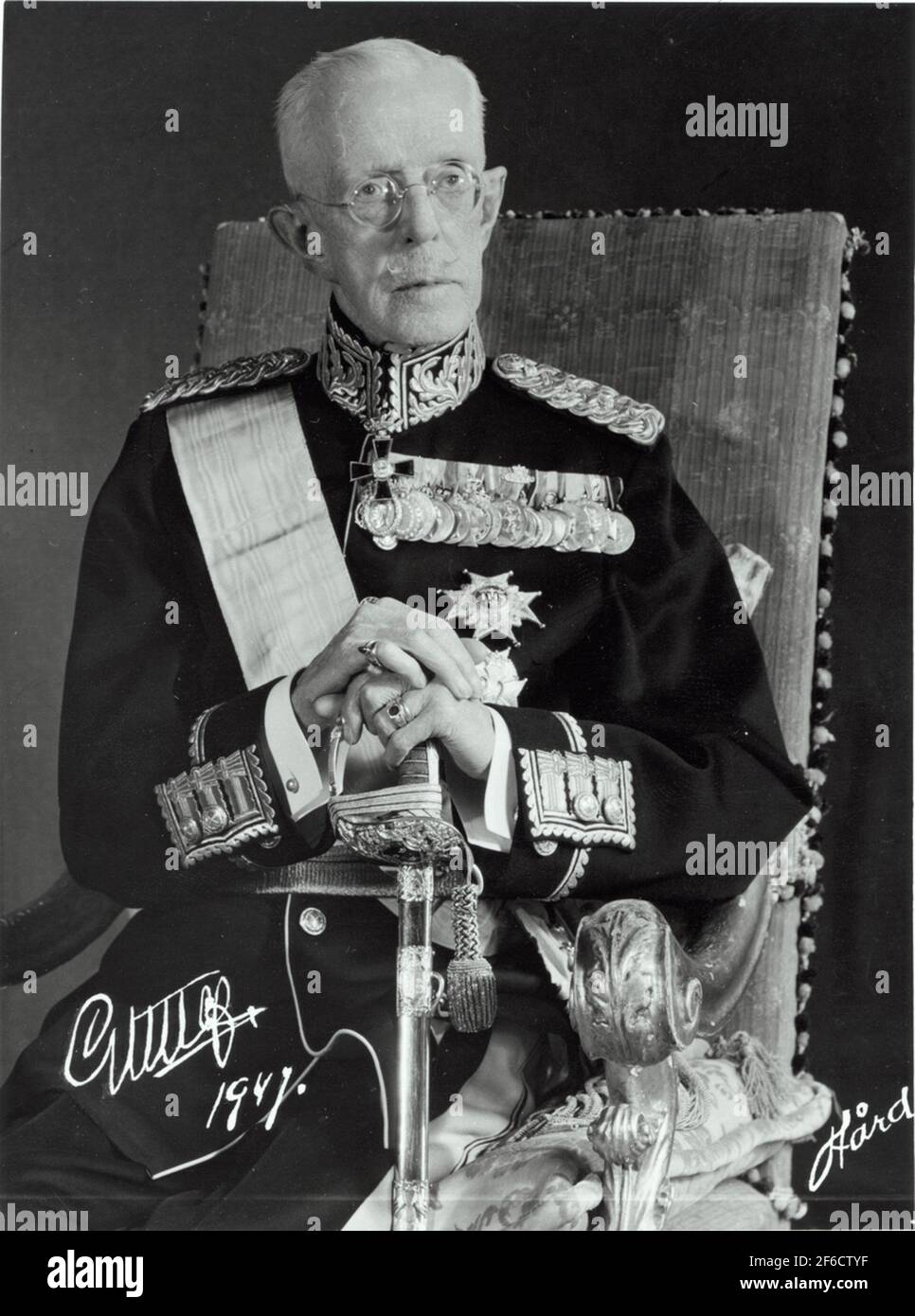Portrait of King Gustaf V Stock Photo - Alamy