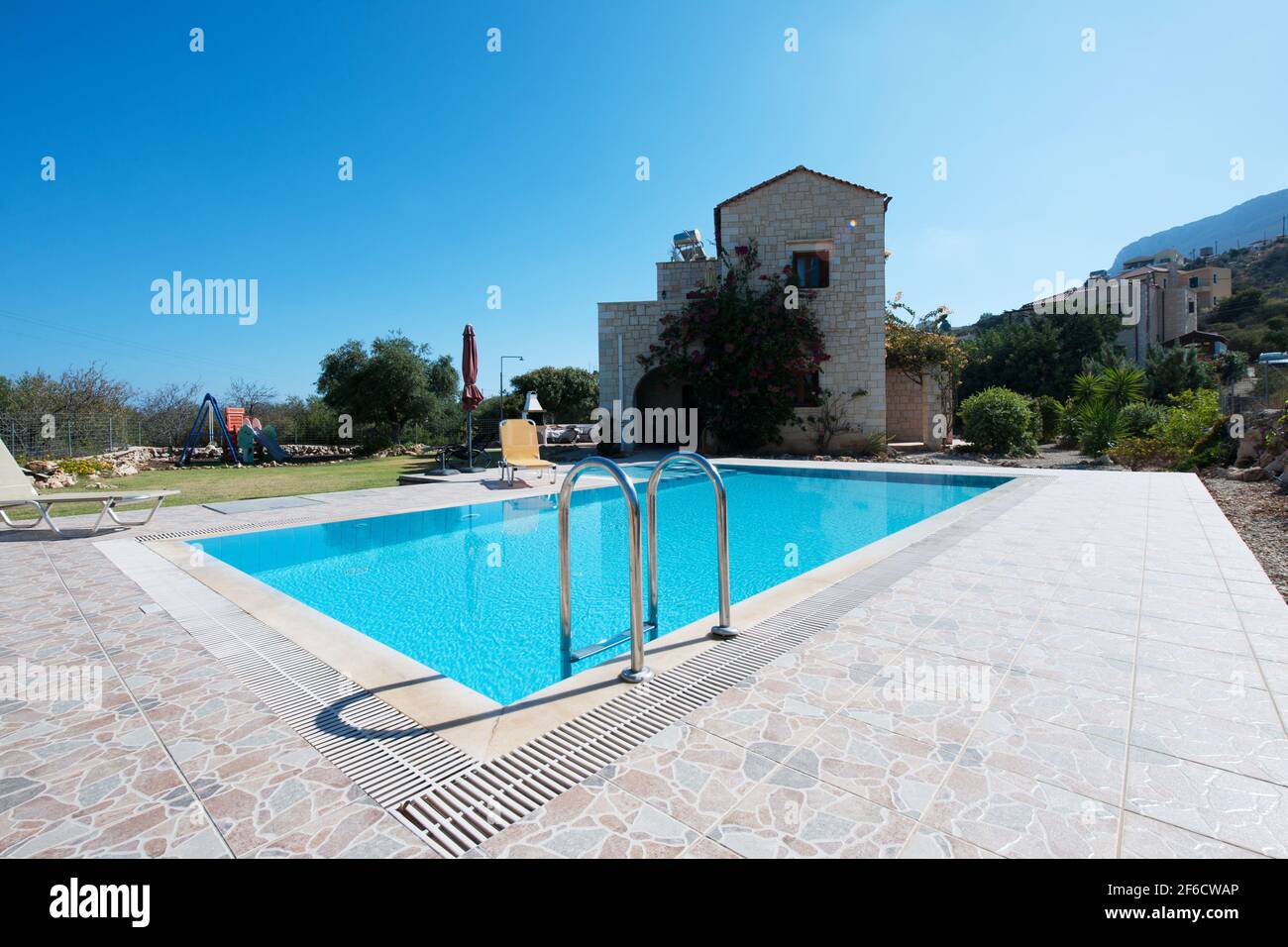 Luxury home with infinity pool on the ocean for a dream vacation Stock ...