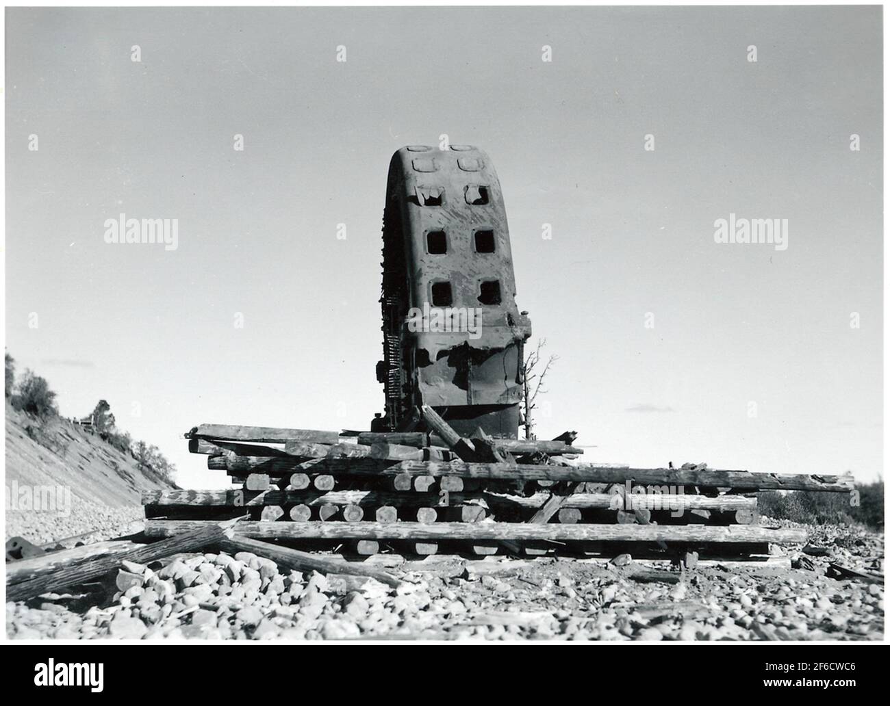 Damage to the test explosion Stock Photo - Alamy